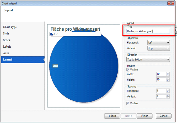 Workflows > Create a Chart > Insert the Chart > Set Legend