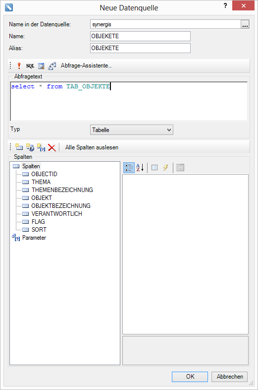 GeoOffice ePaper designer > Datenquelle – Funktionen > Beschreibung der ...