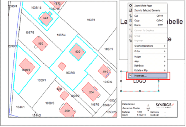 Toolbar WebOffice plot author > Advanced Layout Element Tools > Edit logo